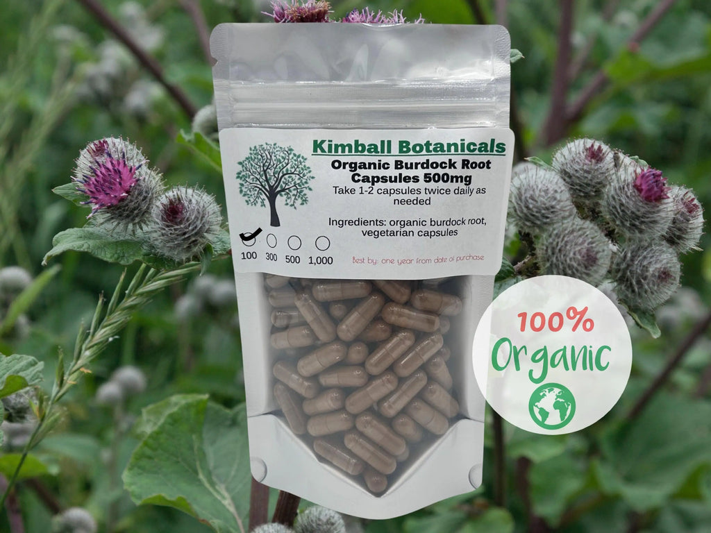 Organic Burdock Root Vegan Capsules | 500mg & 650mg – Kimball ...