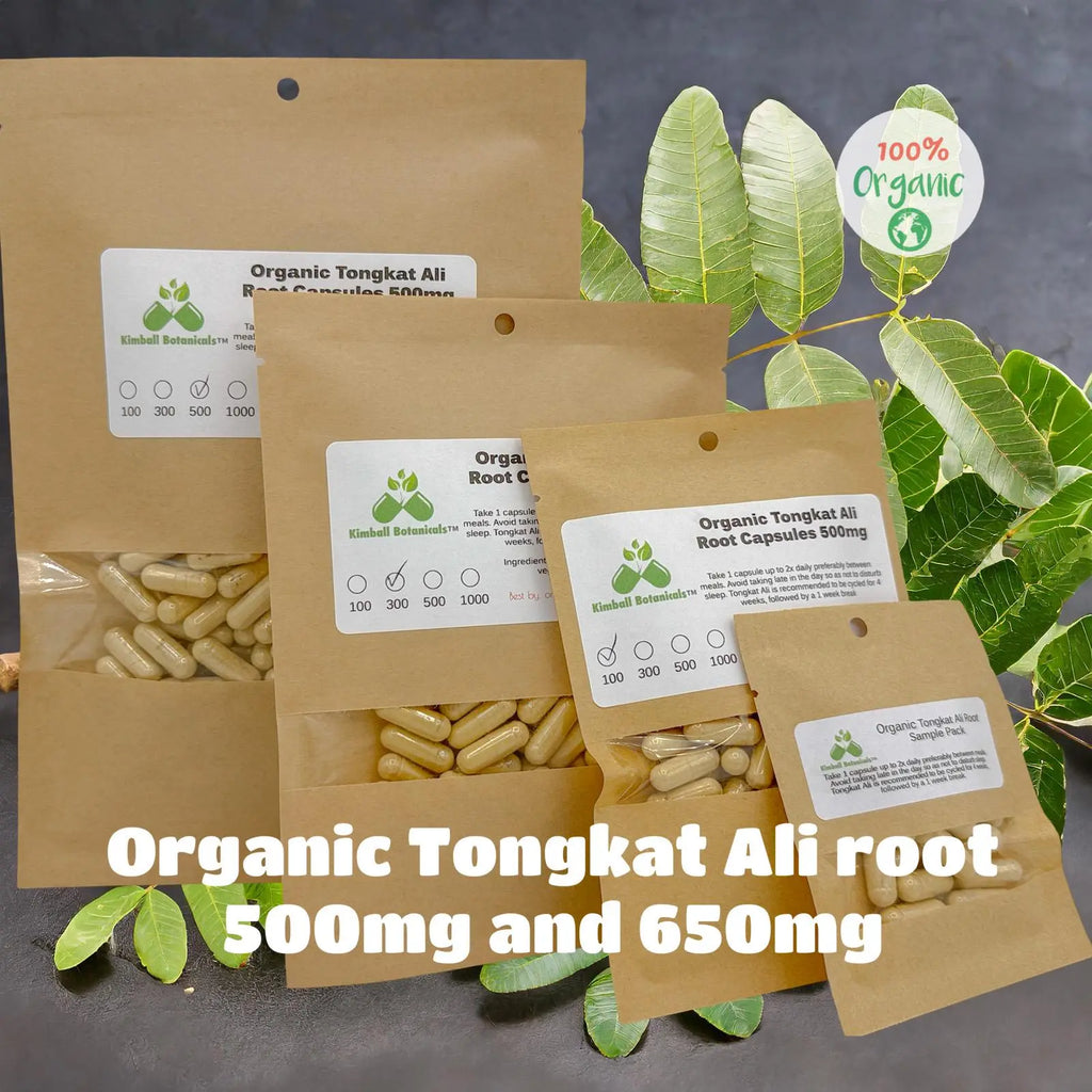 Certified Organic Tongkat Ali root (Eurycoma longifolia) 500mg or ...